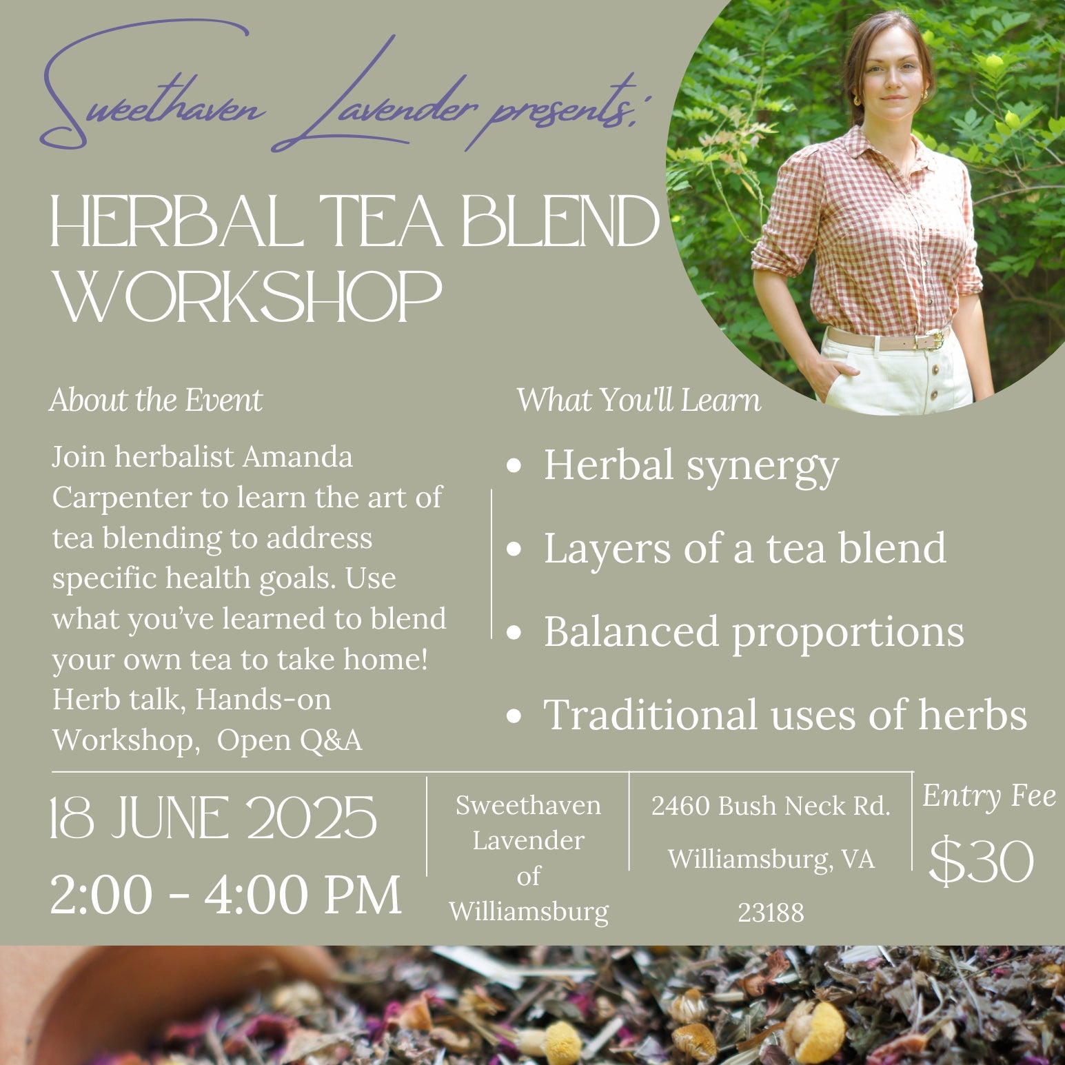 Herbal Tea Blend Workshop | S W E E T H A V E N L A V E N D E R